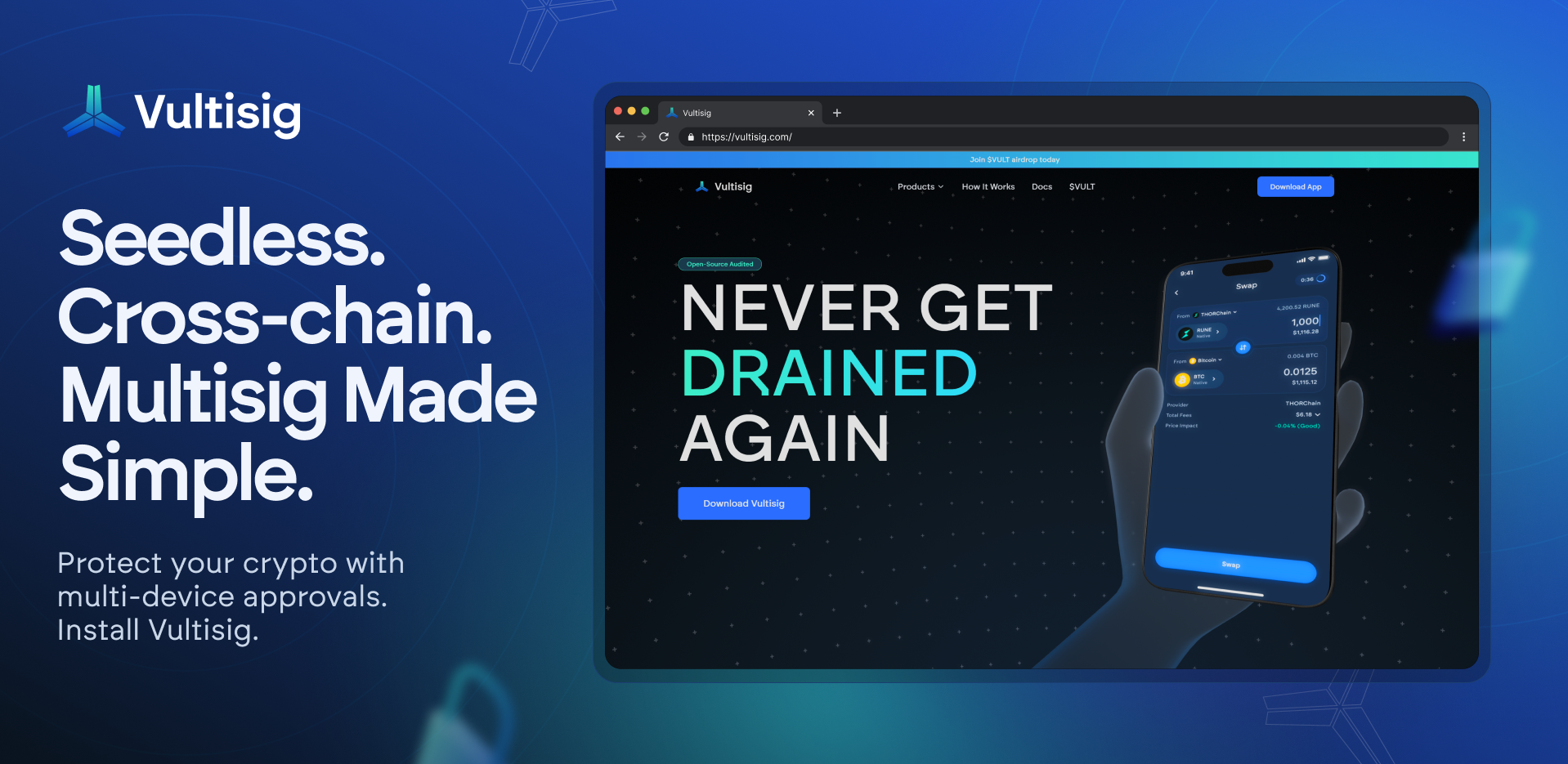 Vultisig - The Safest Crypto Wallet | Seedless Security Made Simple